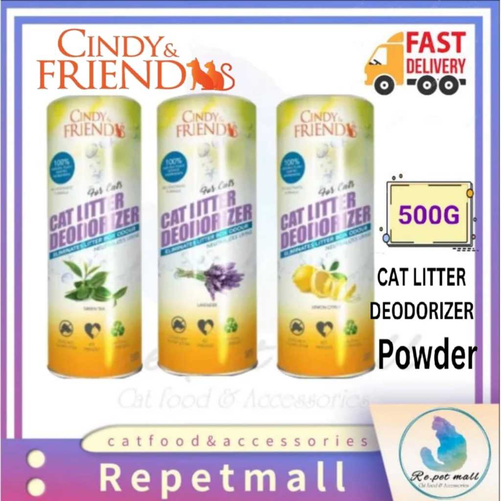Cindy & Friends Lemon/Lavender/Green Tea Cat Litter Deodorizer Powder ...