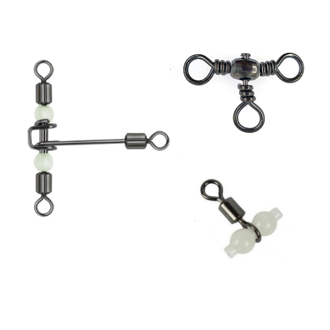 T-Swivel 3 Way Barrel Rolling Swivel Drift Bottom Luminous Gourd Swivel ...