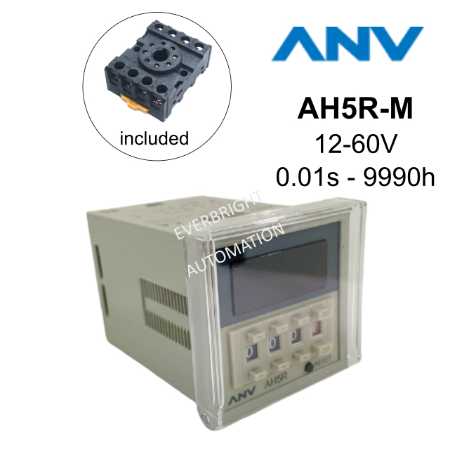 ANV AH5R-M 12-60V Multi Range Digital Timer Relay ANLY CIKACHI CKC With ... ANV AH5R-M 12-60V Multi Range Digital Timer Relay ANLY CIKACHI CKC With ...