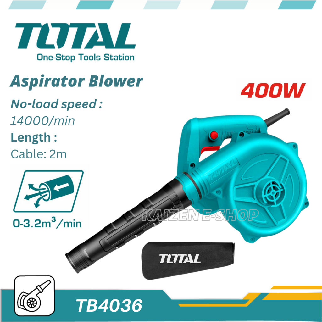 TOTAL TB4036 Aspirator Blower 400W (Replacement model :TB2046 ...