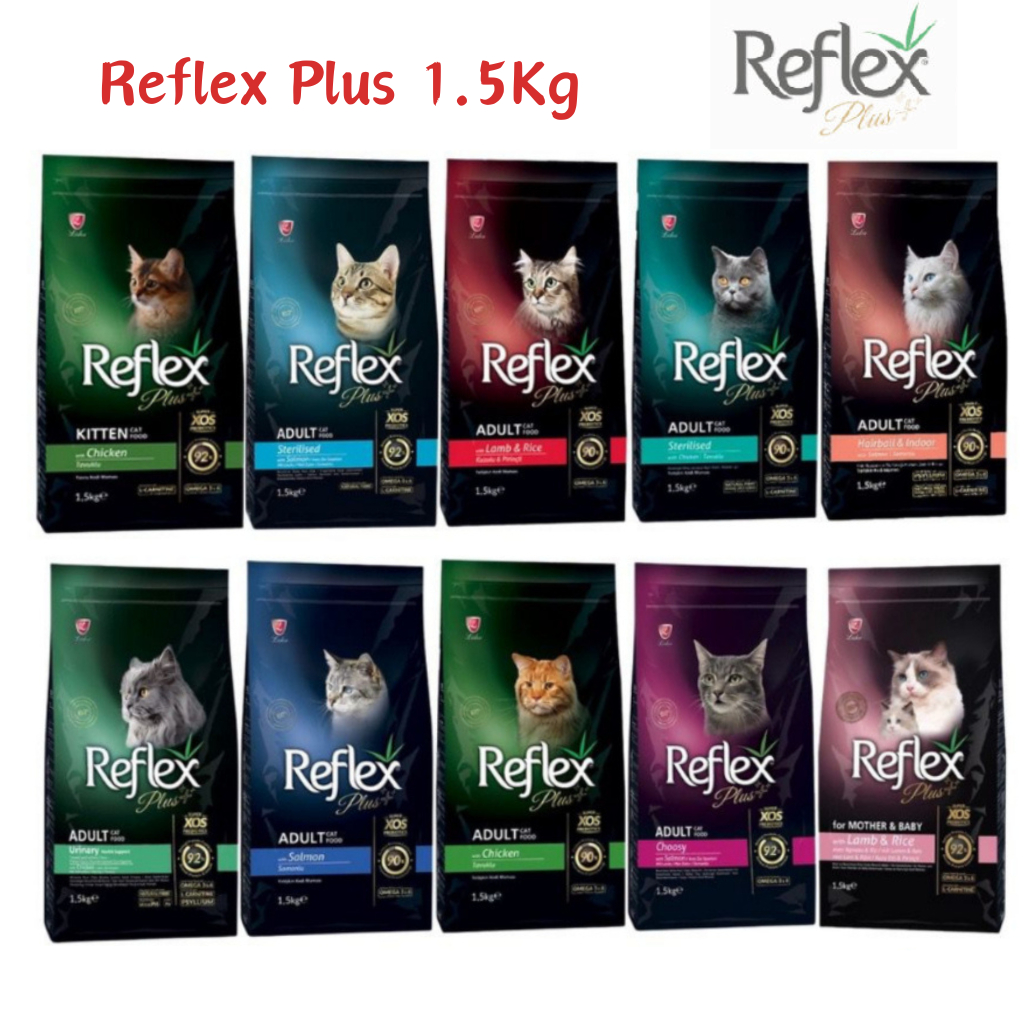 Reflex Plus Cat Dry Food 1.5kg For Adult & Kitten (Chicken/Salmon/Lamb ...