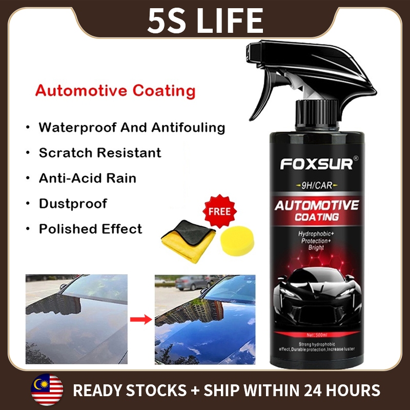 5s 🇲🇾 Foxsur Automotive Coating Ceramic Nano Car Coating Spray Car Care (500ml) | Shopee Malaysia