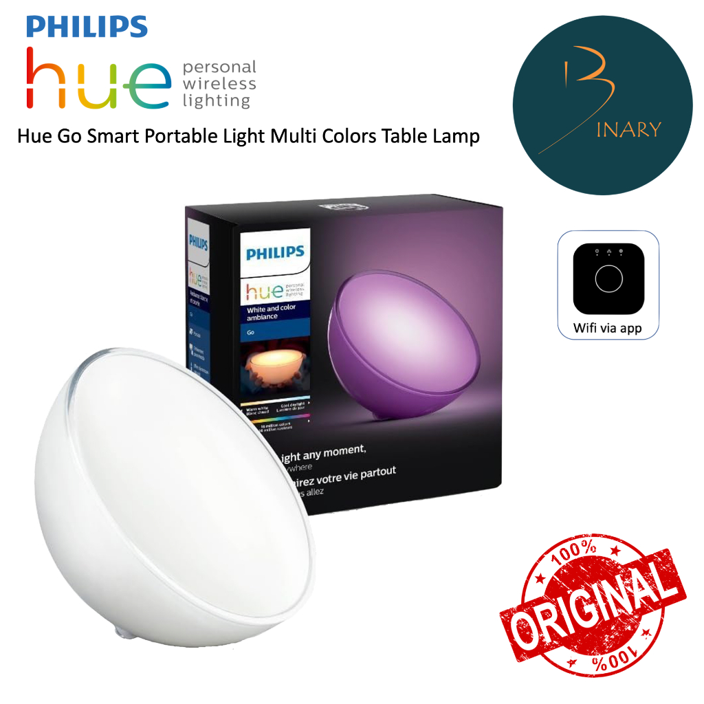 Philips Hue Smart LED Hue Go Portable Light (White and Colors Ambiance ...