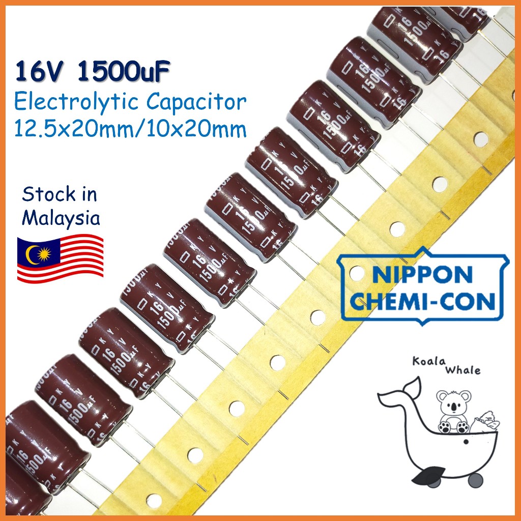 16V 1500uF Electrolytic Capacitor Kapasitor 10x20mm 12.5X20mm 16V1500UF Elco (1pc) | Shopee Malaysia