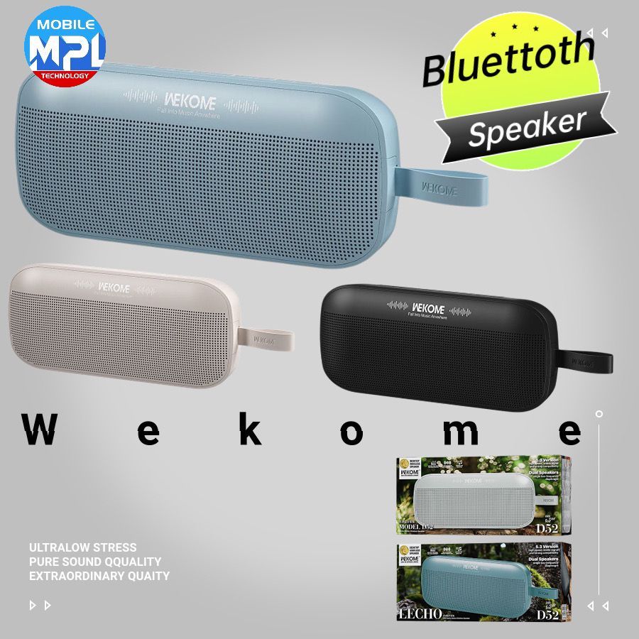 Portable WK-D52 Lecho Series Wireless Speaker (乐潮蓝牙音箱 支持TWS互联) Support Bluetooth / USB / TF ...