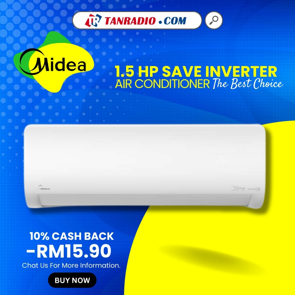 MIDEA 1.5HP Xtreme Save Inverter Wall Mounted Split MSXS-13CRDN8 | Shopee Malaysia