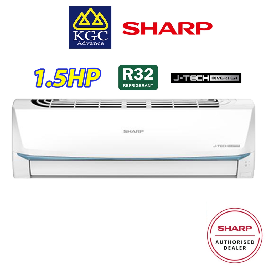 Sharp 1.5HP J- Tech Inverter Air Conditioner Penghawa Dingin AHX13BED ...