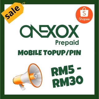 XOX/ONEXOX TOPUP RELOAD/SOFTPIN PREPAID RM5/RM10/RM30 | Shopee Malaysia