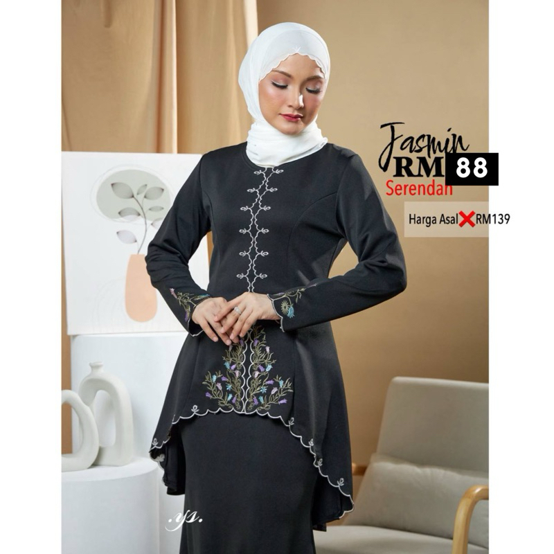 🔥BAJU KURUNG FISHTAIL JASMIN SULAM BRIDESMAID RAYA🔥 | Shopee Malaysia