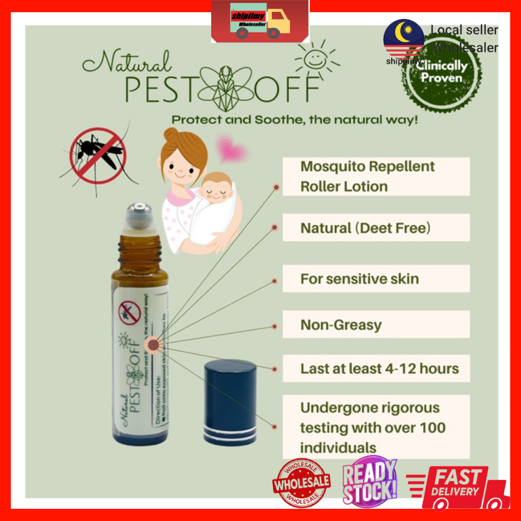 Mosquito Repellent PestOff Roller Lotion Natural for Babies and Kids ...