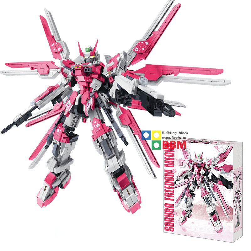 ⚡In stock 24 Hour Shipping⚡ Building blocks cherry blossom mecha（1708 ...