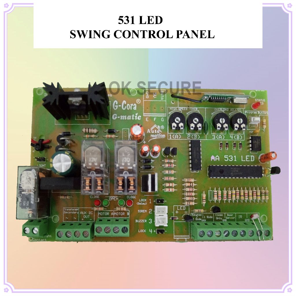 Autogate Control Panel-531 LED Swing Control Panel 433 Mhz | Shopee ...