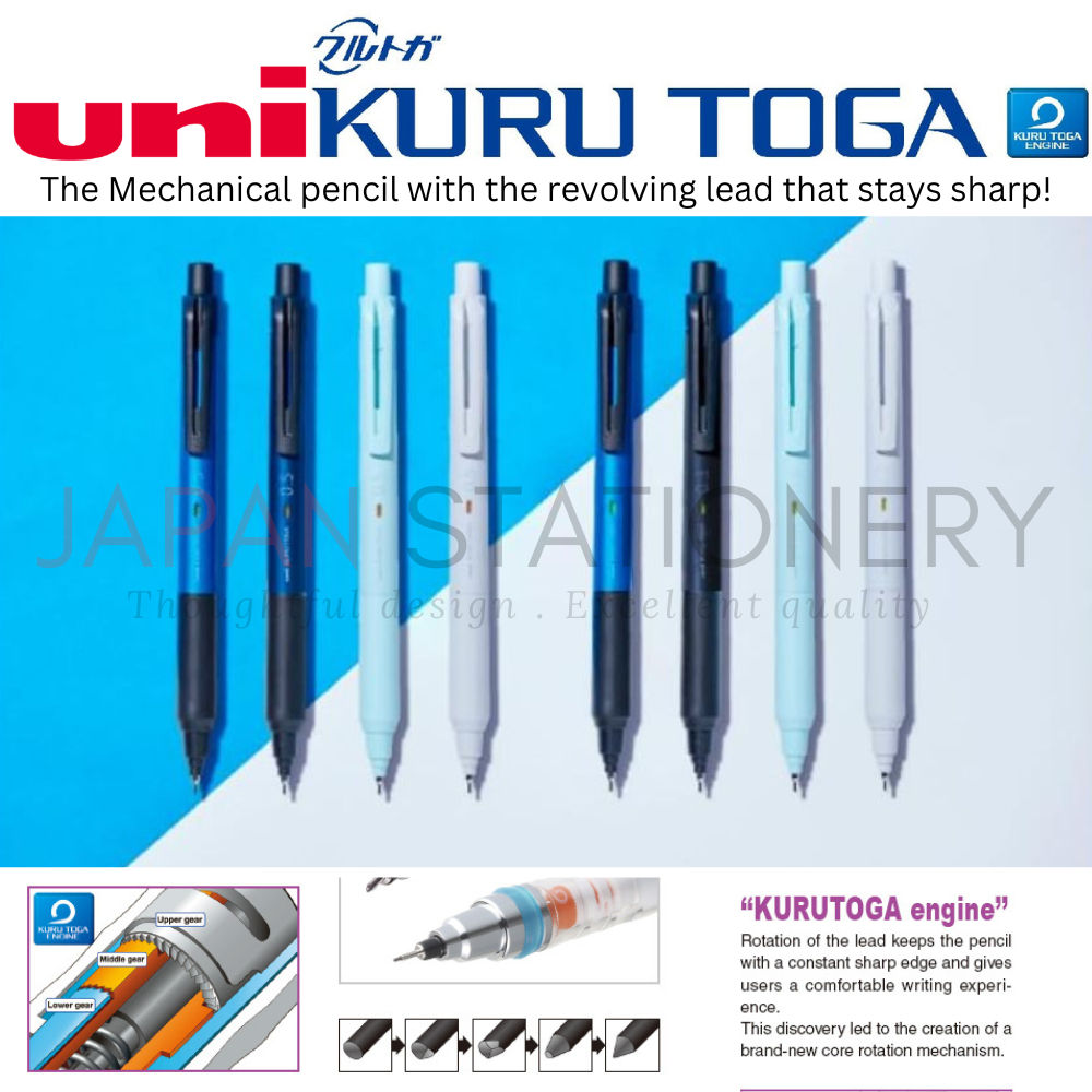 New Kuru Toga KS Uni Japan Mechanical Pencil Lead Self-rotating M3/5-KS ...