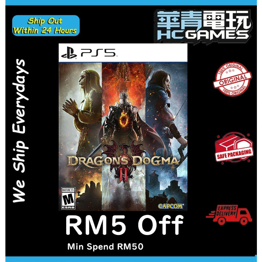 PS5 Dragons Dogma 2 (English-Disc-New Seal) 龙之信条 2 | Shopee Malaysia