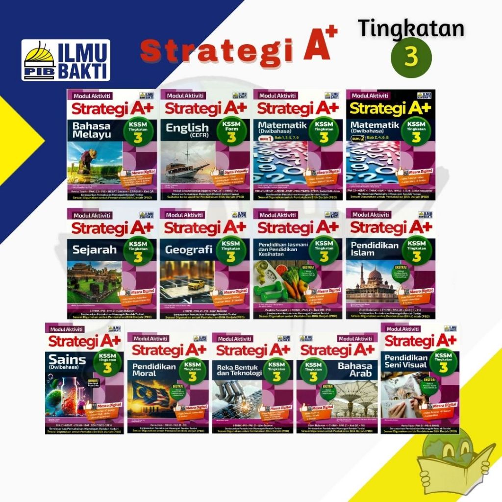 Buku Latihan STRATEGI A+ KSSM Tingkatan 3 - BM/Eng/Mate/Sains/Moral ...