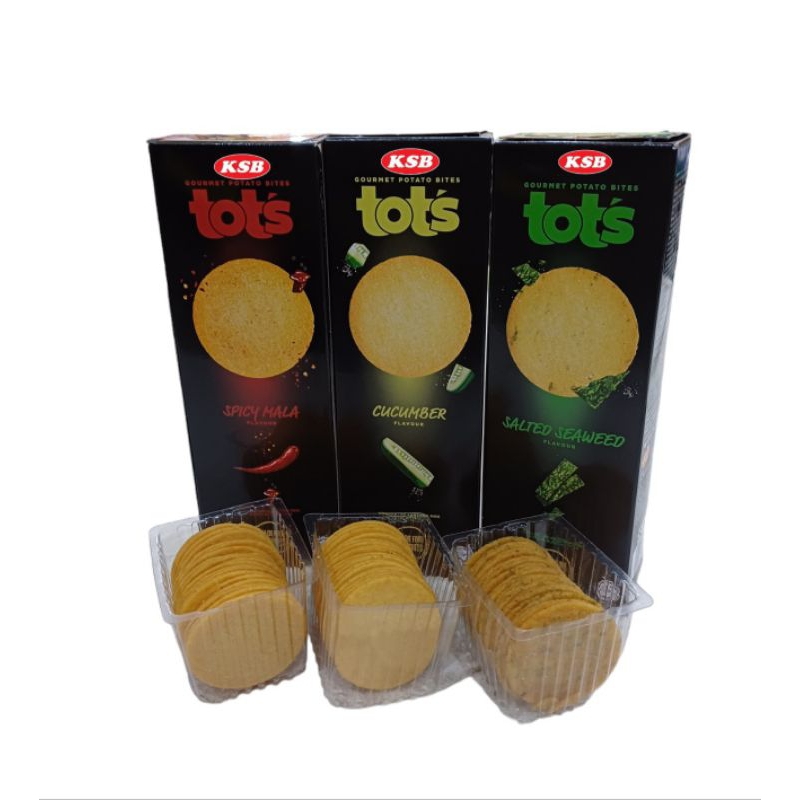 【40g x 2 packets】Win2 Tot's Gourmet Potato Bites Salted Seaweed/Spicy ...