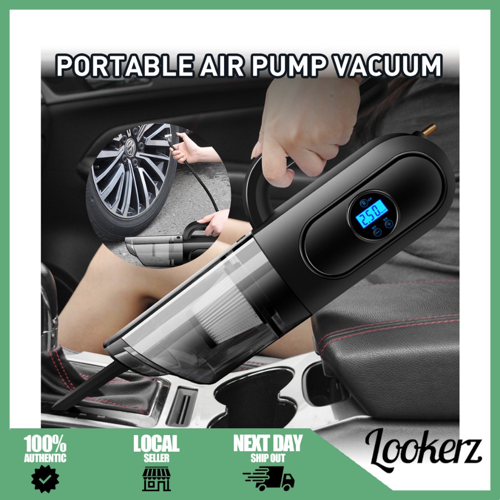 [MY] 2-in-1 Car Portable Vacuum Cleaner + Tyre Pressure Inflation ...