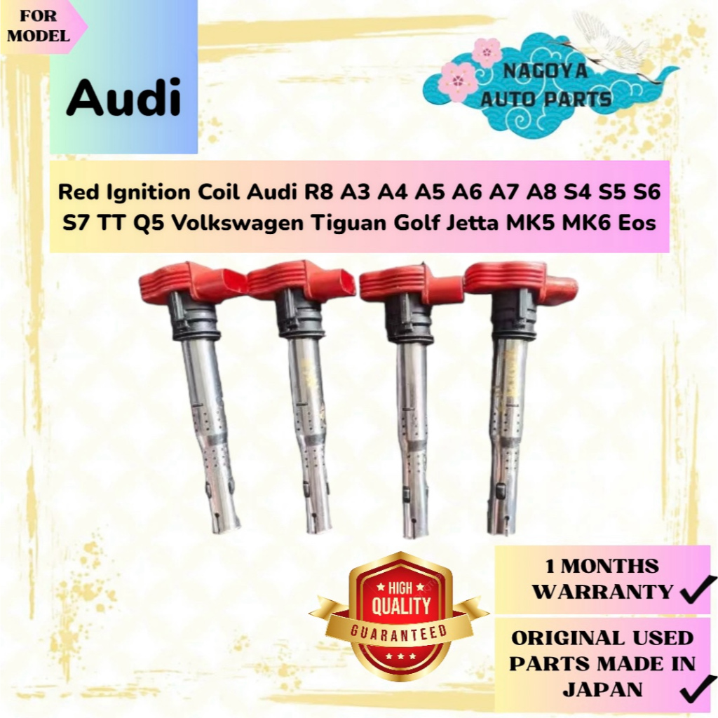 Red Ignition Coil Audi R8 A3 A4 A5 A6 A7 A8 S4 S5 S6 S7 TT Q5 ...