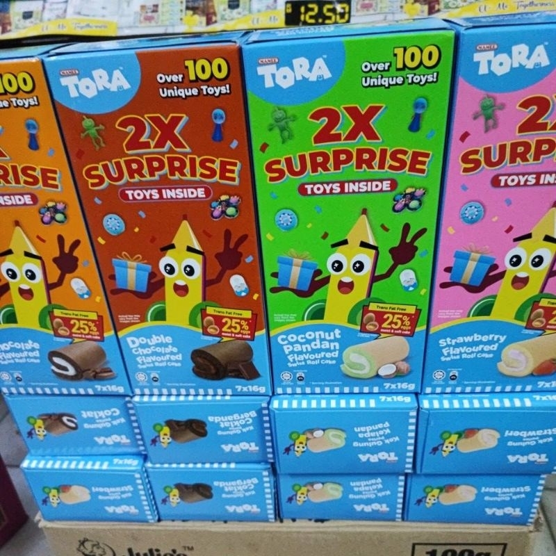 Tora Swiss Roll Box- gulung perisa chocolate 7pcs x 16g | Shopee Malaysia