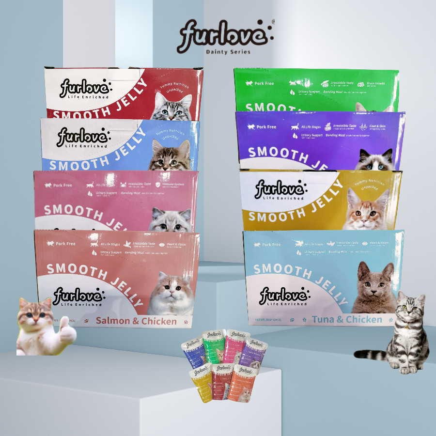 Furlove Pouch Cat Food Makanan Kucing Basah(Cat Wet food) Cat food 80g ...