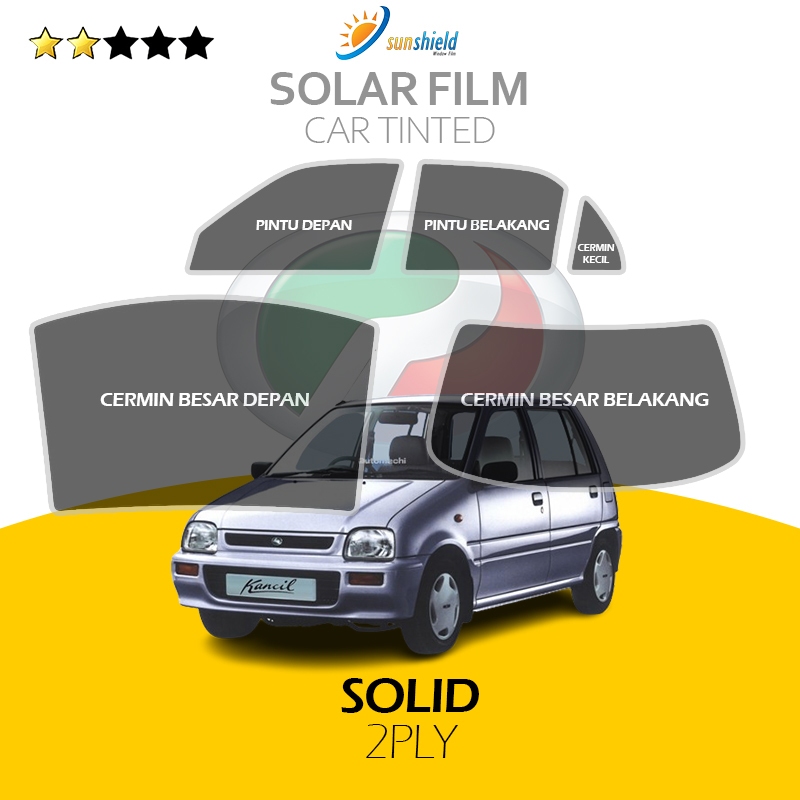 PERODUA Kancil 660 (2Ply Solid) [Siap Potong] PRECUT car tinted kereta ...