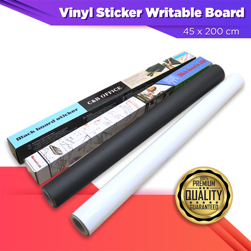White/Black board Removable Vinyl Sticker Whiteboard Graffiti Board ...