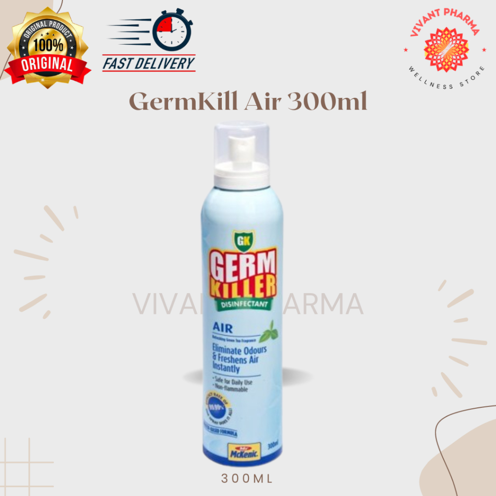 GK Germ Killer Hospital Grade Air Disinfectant Spray 300ml | Shopee ...
