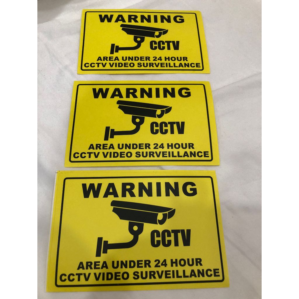 Weatherproof CCTV sign alloy sheet plate rust proof CCTV Warning Sign ...