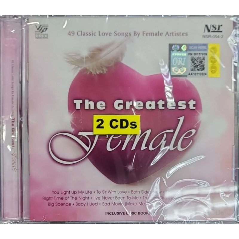 The Greatest Female - 49 Classic Love Songs By Female Artistes (2CDs ...