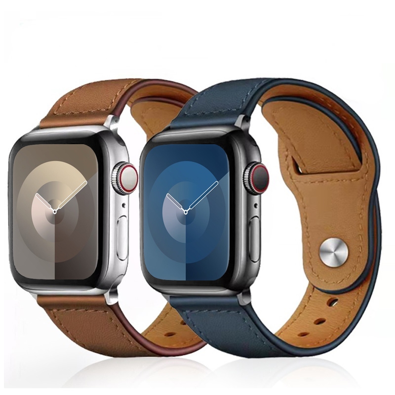 [MY]Premium Pin-and-Tuck Closure Leather Strap for iWatch-Series1/2/3/4 ...