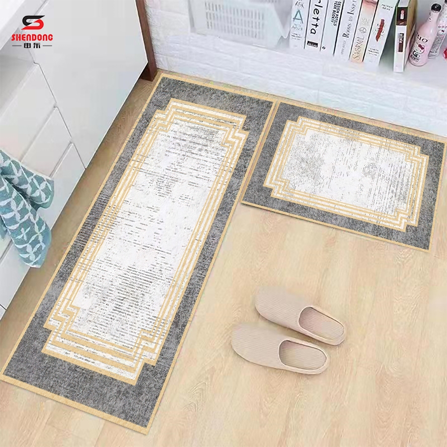 M (40*60 +40*120cm) 2 in 1 Crystal Velvet kitchen mat / Rugs / Floor ...