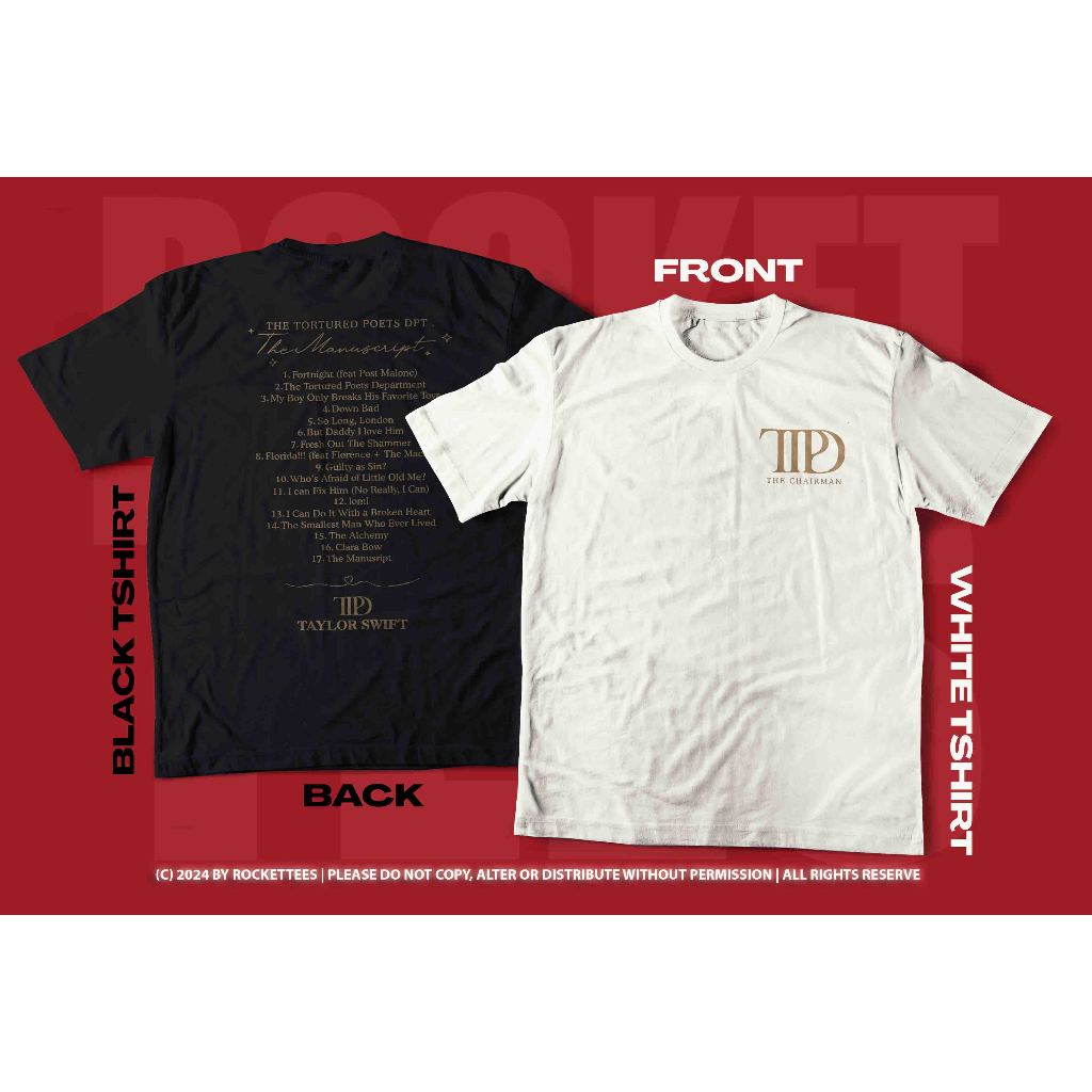 The Tortured Poets Department (TTPD) Album 100% Cotton Unisex | Shopee ...