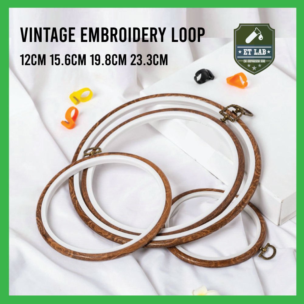 Vintage Embroidery Hoop / Cross Stitch Hoop Ring / Gelung Sulaman Ram ...