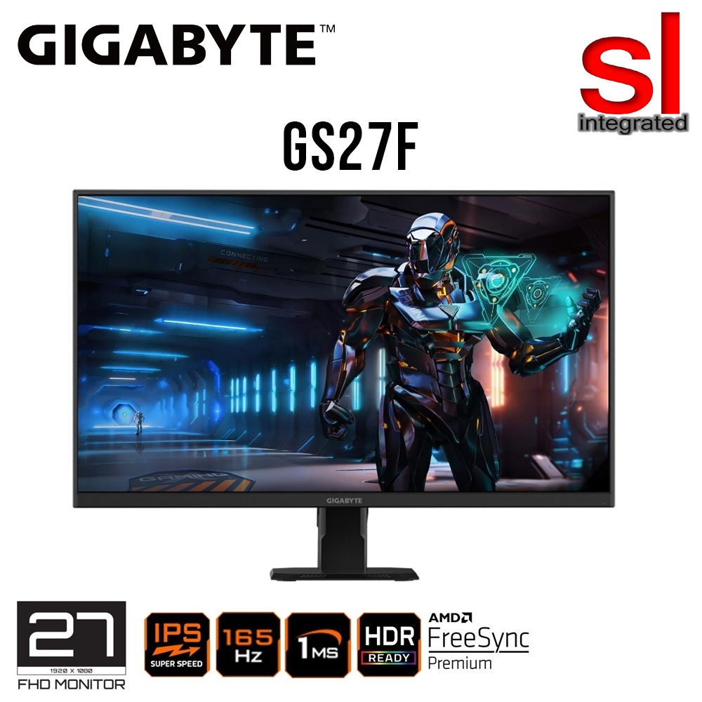Gigabyte GS27F 27'' FHD 165HZ 1MS FREE-SYNC HDR SS IPS Gaming Monitor ...