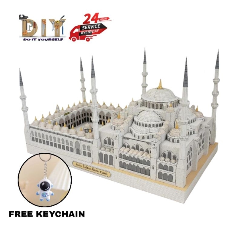 Masjid Biru Blue Mosque 3D stereoscopic puzzle Educational Toys Muslim ...