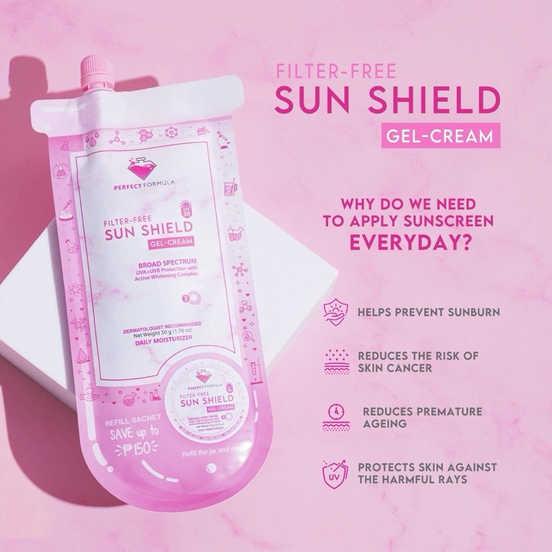 Perfect Formula Filter Free Sun Sheild Gel Cream 50g | Shopee Malaysia