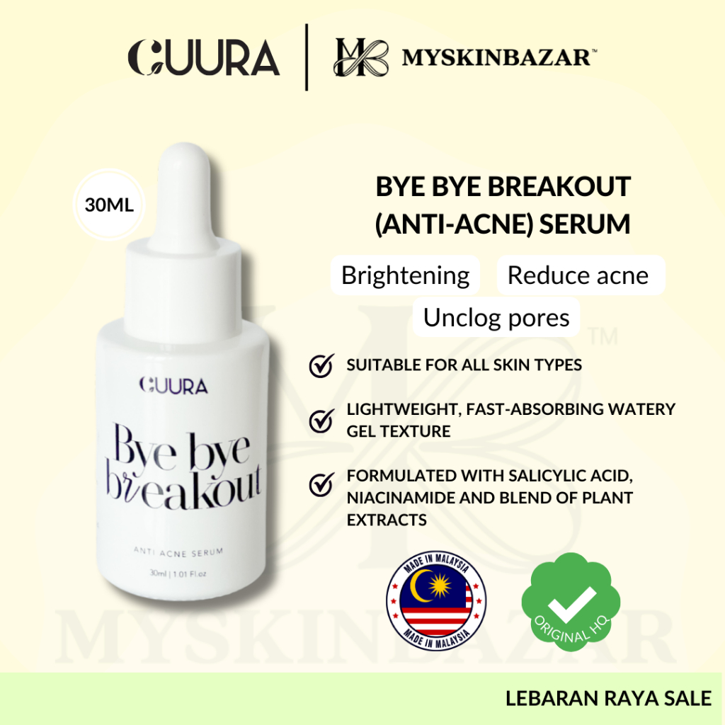 Cuura Bye Bye Breakout Anti Acne Breakout Tiny Bumps Large Pores Serum ...