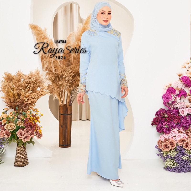 BAJU RAYA PLUS SIZE BABY BLUE | Shopee Malaysia