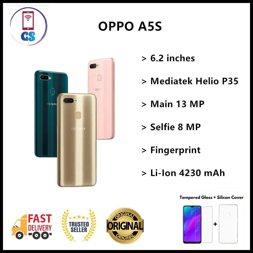 Oppo A5S / A3S / A83 6GB RAM + 128GB ROM - Original Smartphone Free Full Set | Shopee Malaysia