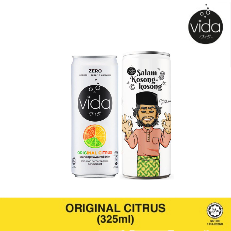 VIDA Zero Sparkling 325ml - Salty Lychee/ Minty Lime/ Original Citrus ...