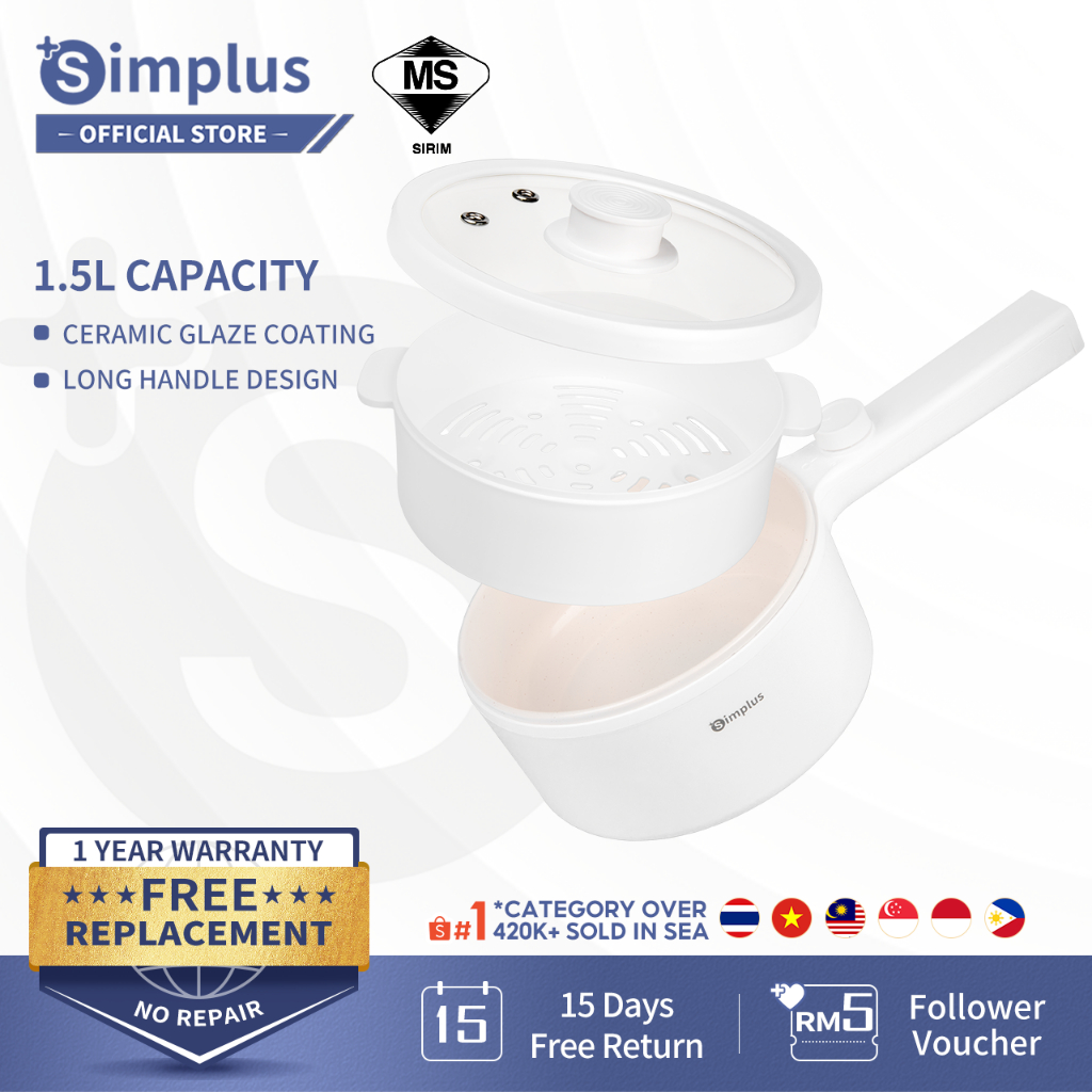 Simplus Multi Cooker Non Stick Ceramic Coating Mini Electric Multi ...
