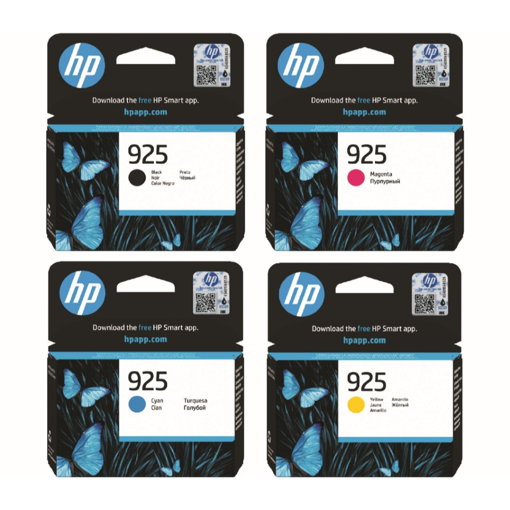 HP 925 Ink Cartridge - 1 SET Cyan/Magenta/Yellow/Black | Shopee Malaysia