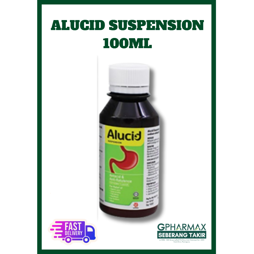Alucid Suspension Antacid & Anti-flatulence 100ml | Shopee Malaysia