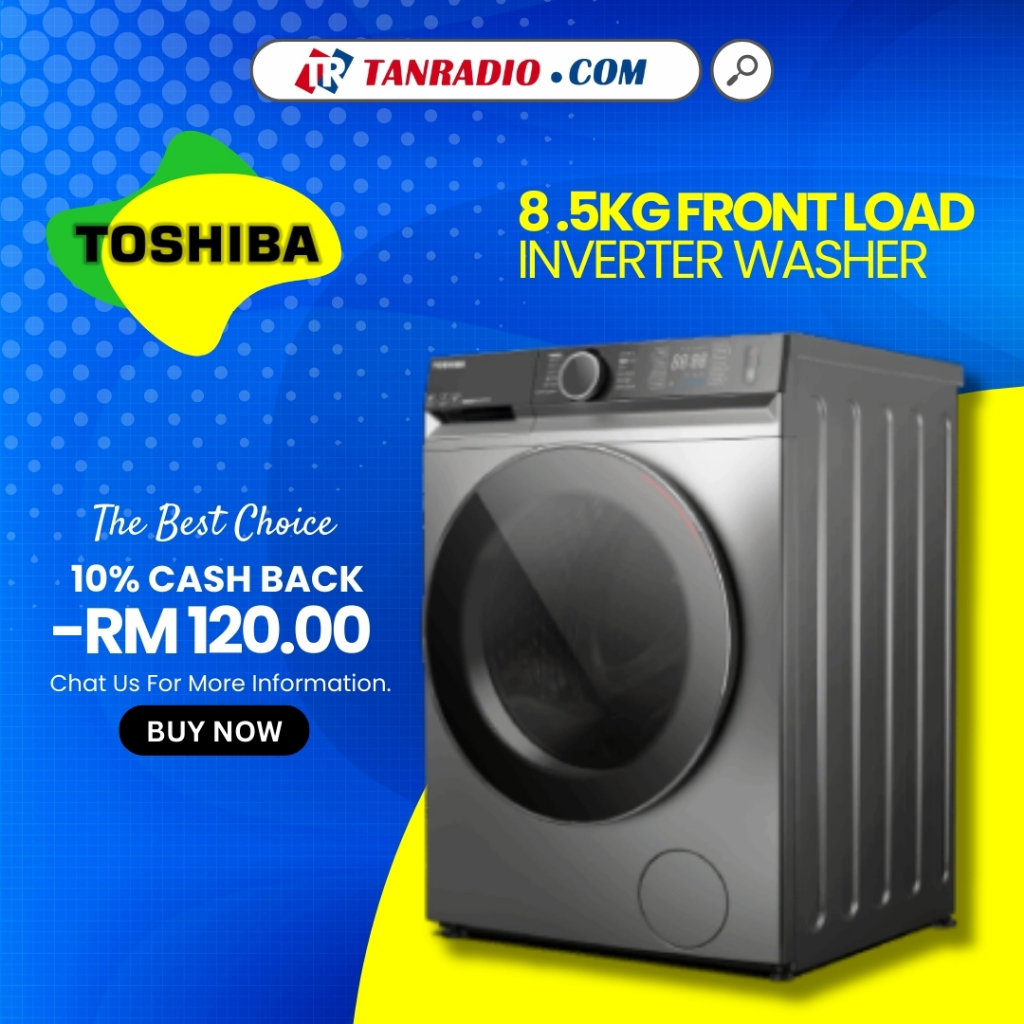 Toshiba 8.5kg Front Load Inverter Washer WASHING MACHINE- TW-BK95GF4M(SK) | Shopee Malaysia