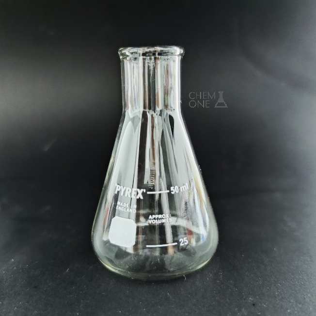 Conical Flask Erlenmeyer Flask Narrow Mouth Iwaki Pyrex 50ml Shopee