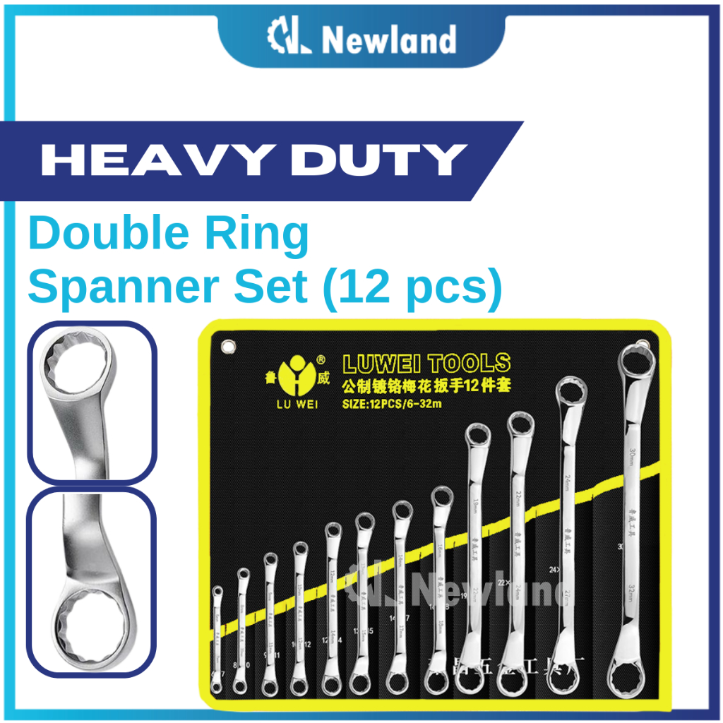 Spanar Ring Set / Double Ring Spanner (12pcs) | Shopee Malaysia