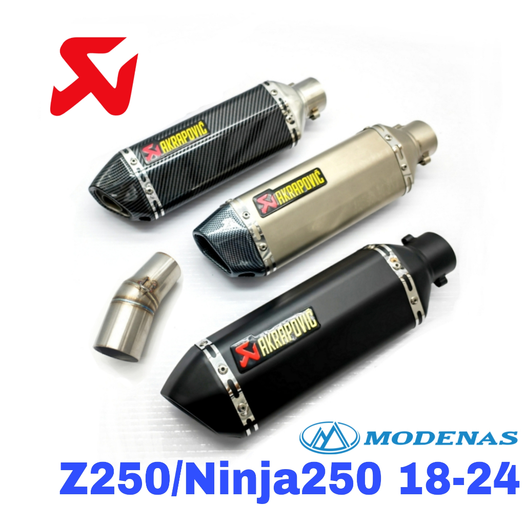 Akrapovic Exhaust Modenas Z250 NINJA250 2018-2024 Slip On Piping ...