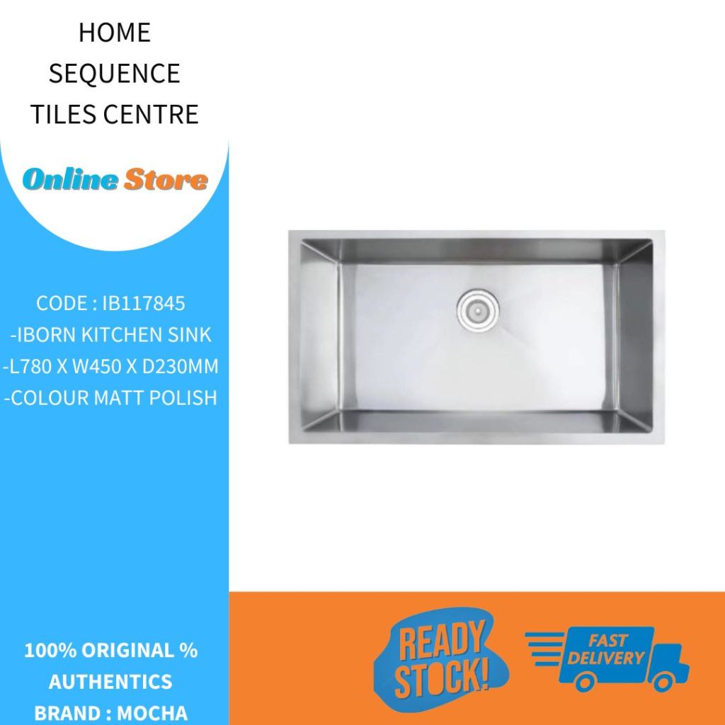 IB117845 IBORN KITCHEN SINK STAINLESS STEEL | Shopee Malaysia