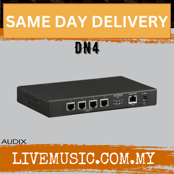 Audix DN4 Dante AES67 Integrated Microphone System Interface (DN 4/DN-4 ...