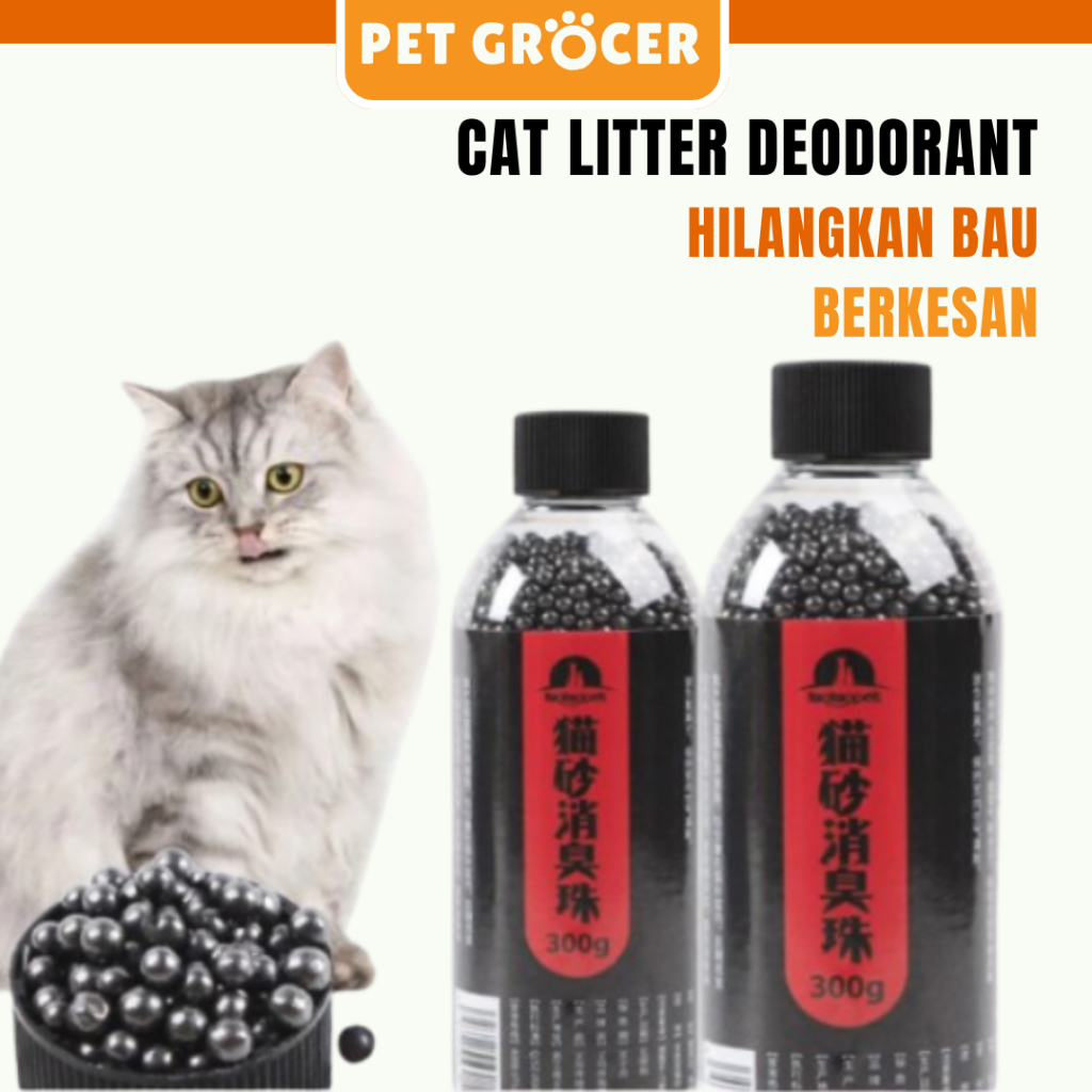 Bau Kucing Cat Litter Deodorant Beads Activated Charcoal Penghilang Bau ...
